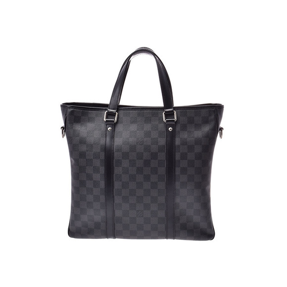 Louis Vuitton | Bags | Louis Vuitton Damier Black Leather Bag Black ...